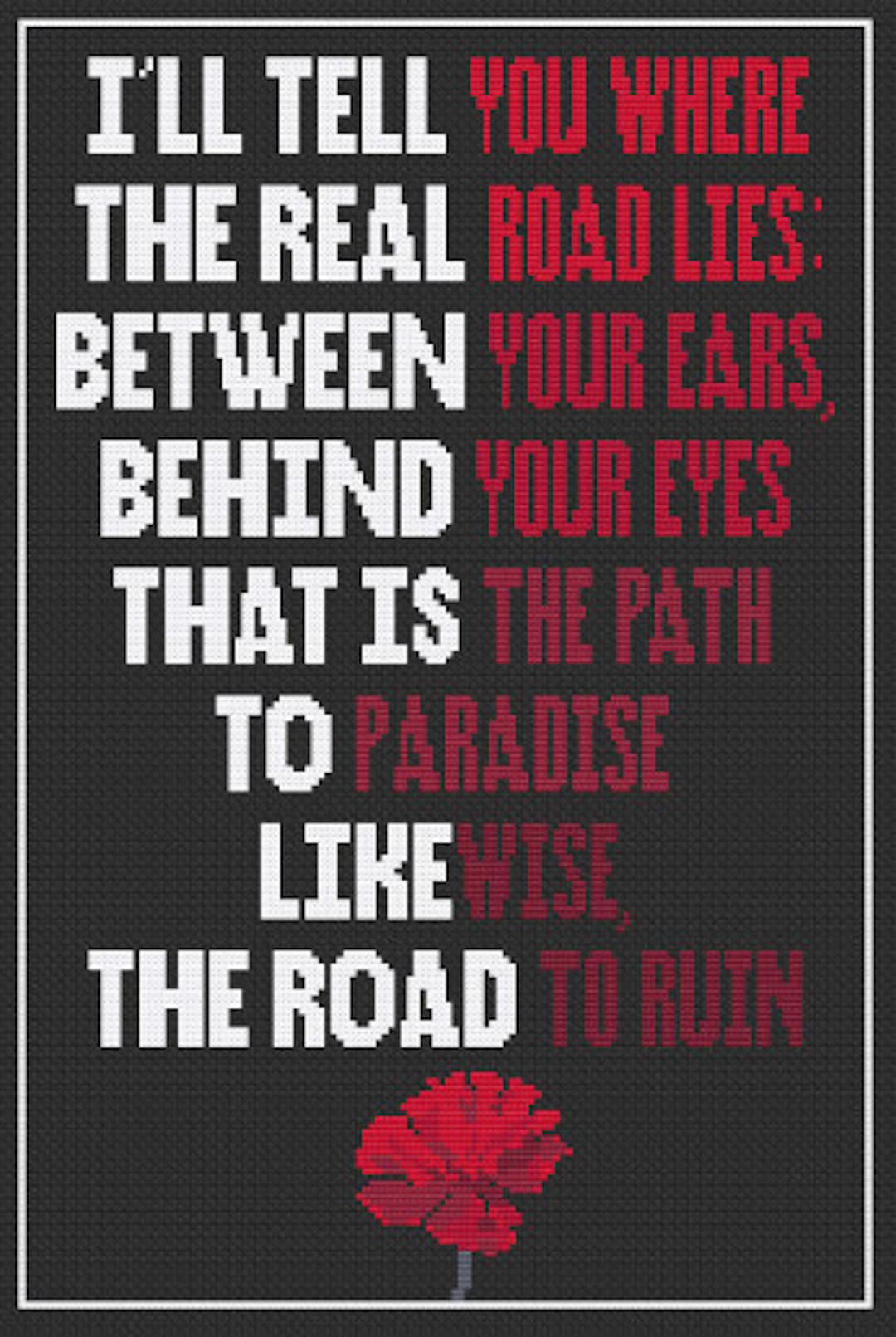 Road to Ruin - Hadestown - PDF Cross Stitch Pattern - Etsy