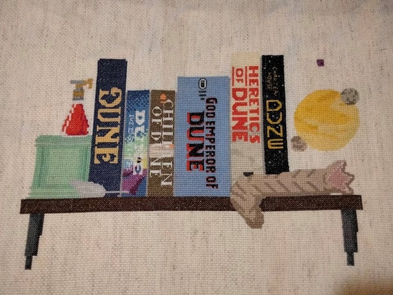 Dune Bookshelf Dune PDF Cross Stitch Pattern - Etsy