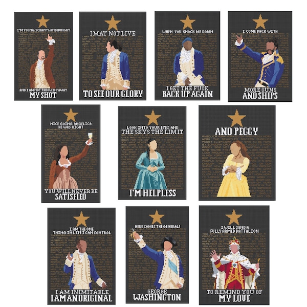 Hamilton Cross Stitch - Etsy