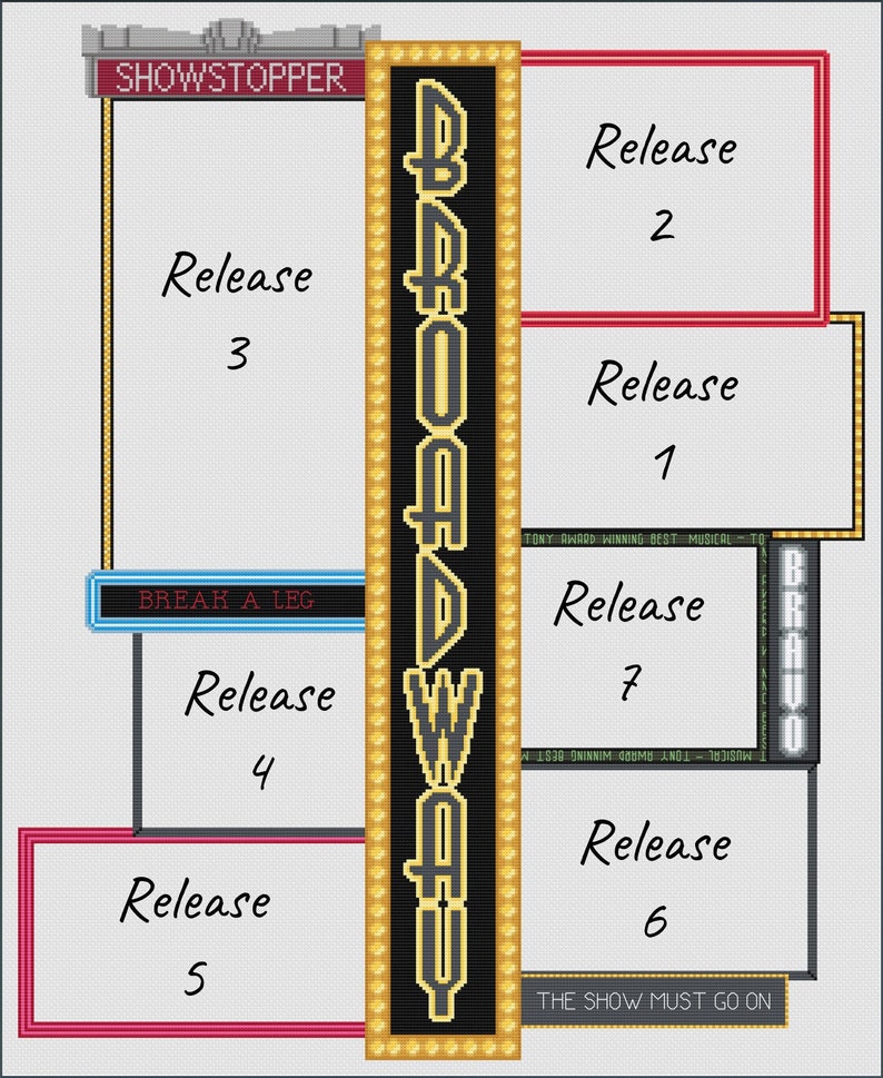 Broadway 2023 SAL Cross Stitch Pattern - Etsy