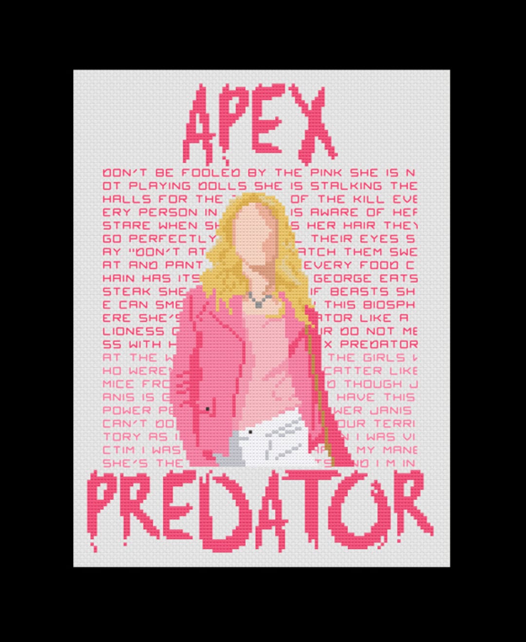 Apex Predator - Mean Girls - PDF Cross Stitch Patterns - Etsy