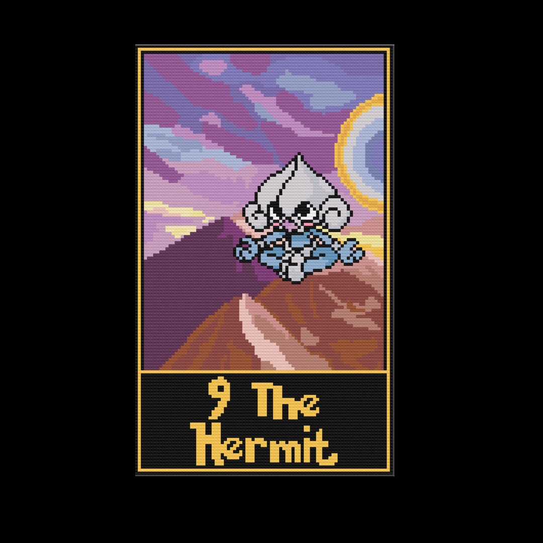9 - the Hermit - Pokemon Tarot - Cross Stitch Pattern - Etsy