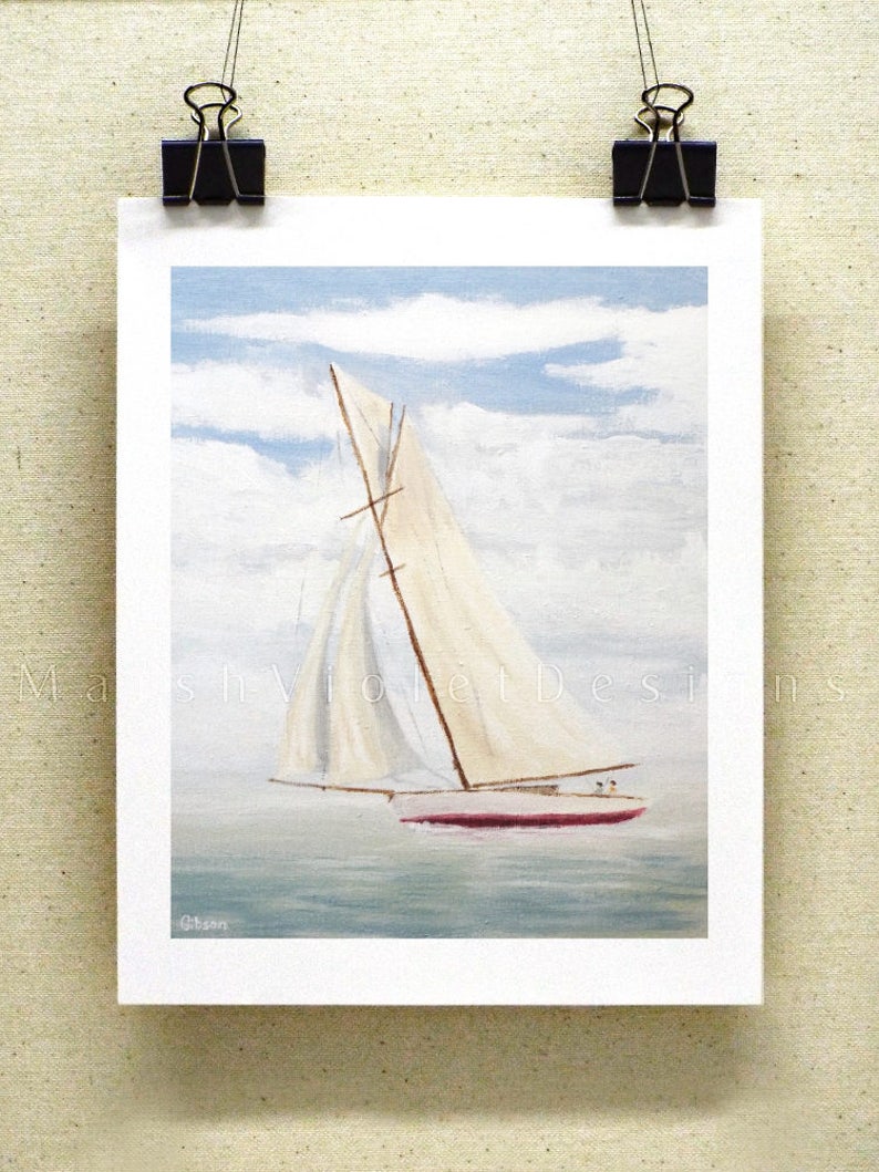 Sailboat Print Sailboat Art Sailing Art Nautical Print - Etsy