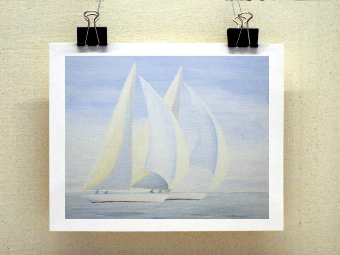 Sailboat Print Sailboat Art Sailing Art Nautical Print - Etsy