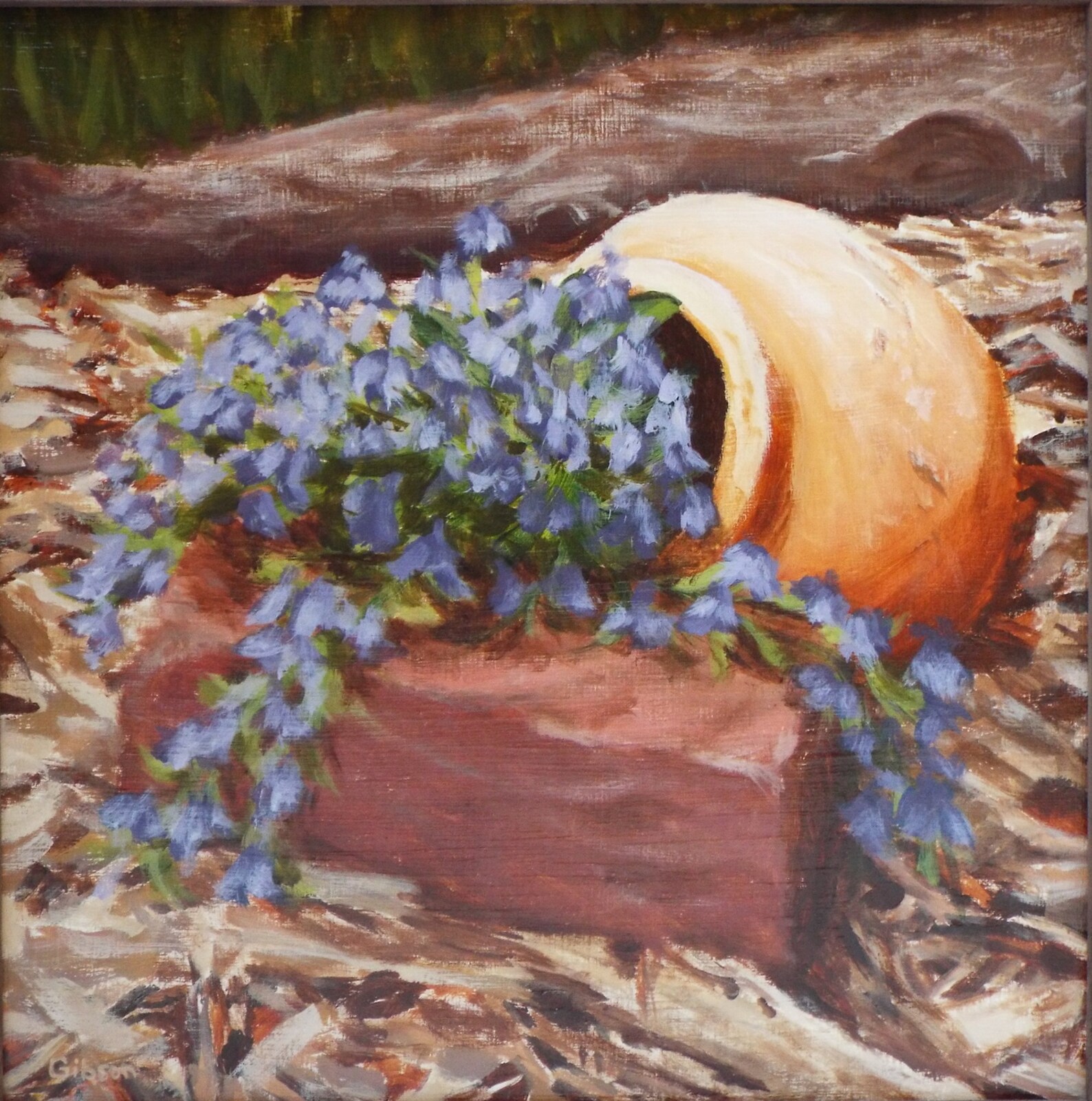 Original Painting Floral Painting Rustic Art Garden Art - Etsy