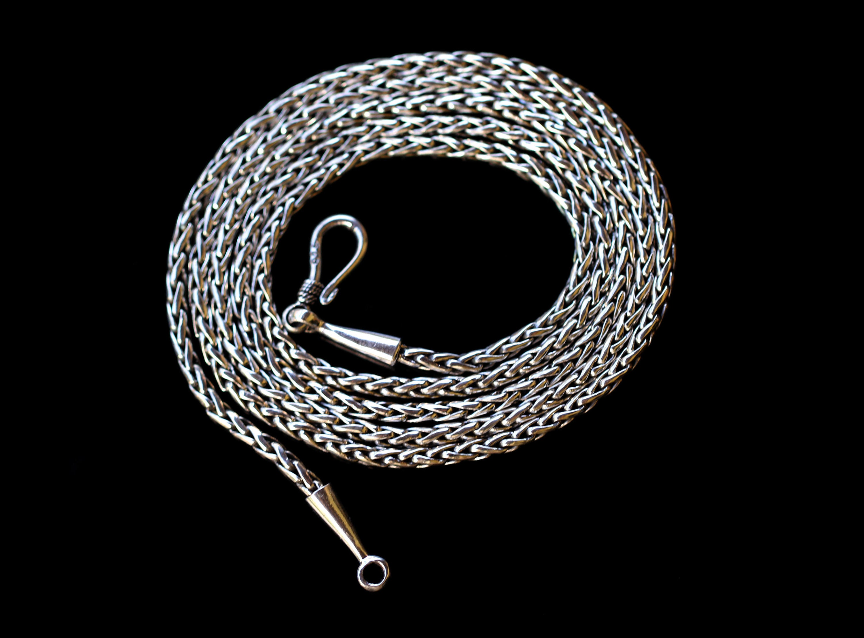 2.5 mm Handmade Wheat Link Chain 1630 Inch 40-76 | Etsy