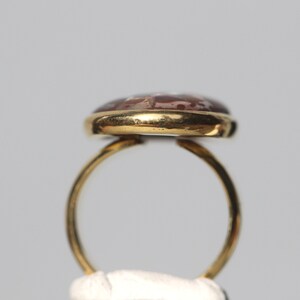 Squoval Shape Septarian Nodule Ring in Sterling Silver & Gold Vermeil ...