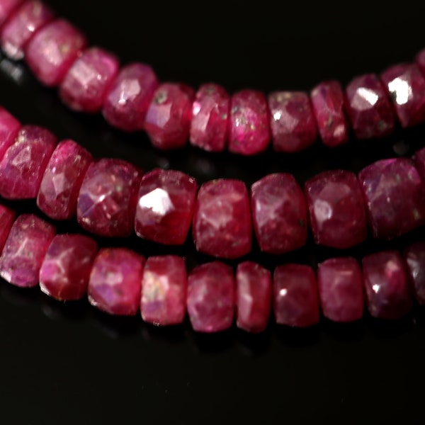 Natural Ruby Beads - Etsy