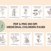 Medicinal Herb Coloring Pages, Botanical Printables (digital Download ...