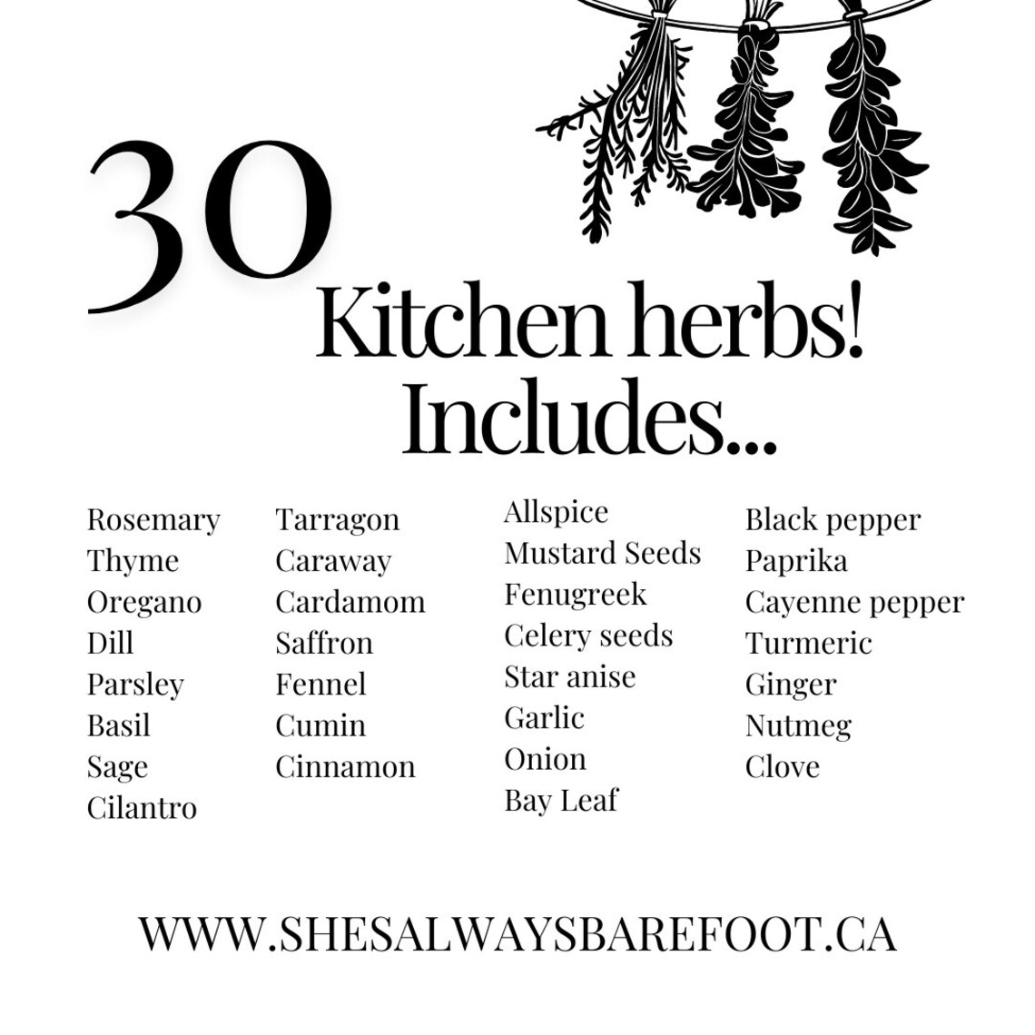 30 Kitchen Herb Medicinal Labels, Labels, Digital Download, Kitchen ...