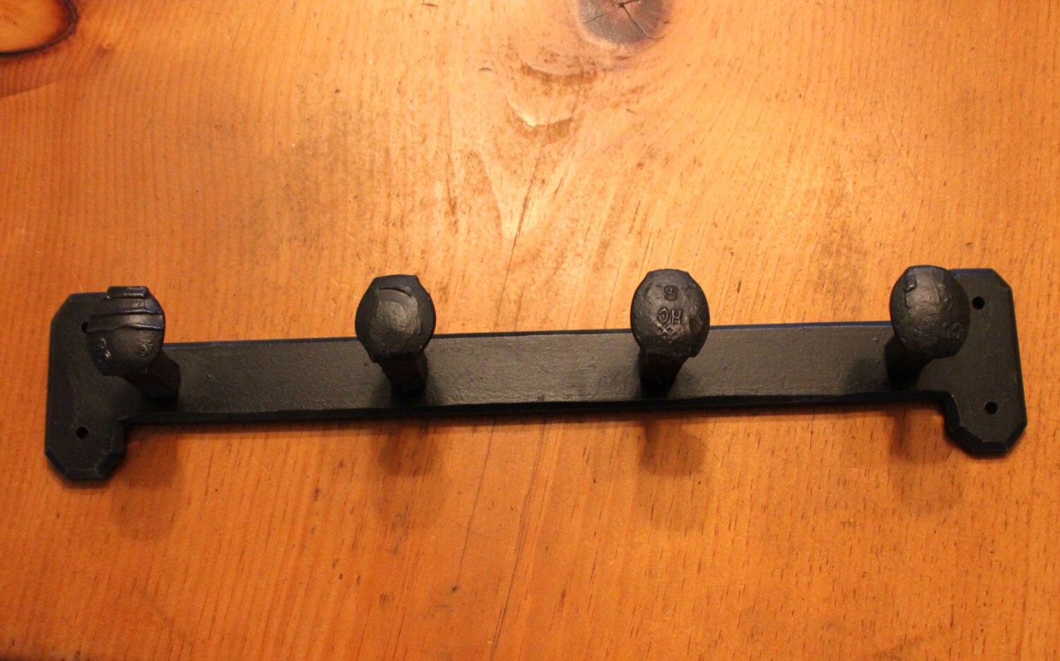 Keyhole Railroad Spike Coat Rack 4 Hooks - Etsy