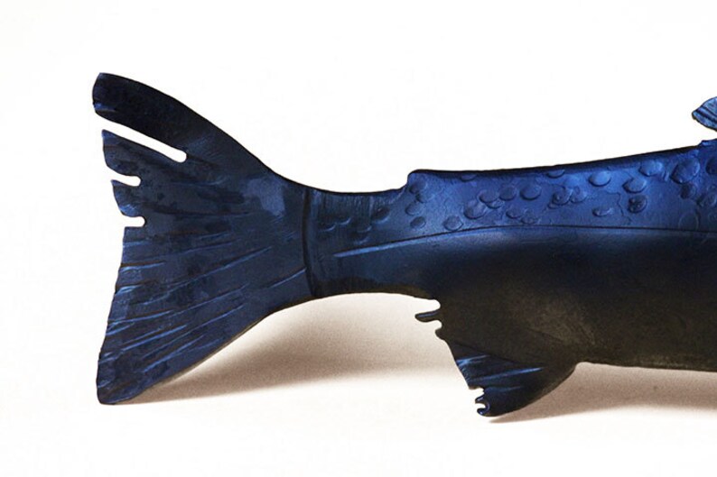 Hammered Iron Fish Art - Etsy