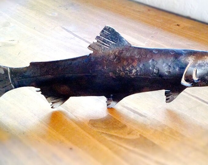 Hammered Iron Fish Art - Etsy
