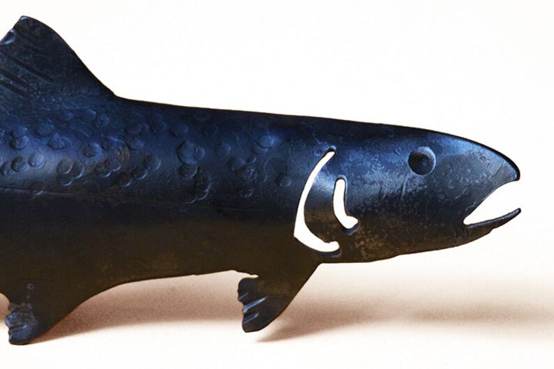 Hammered Iron Fish Art - Etsy