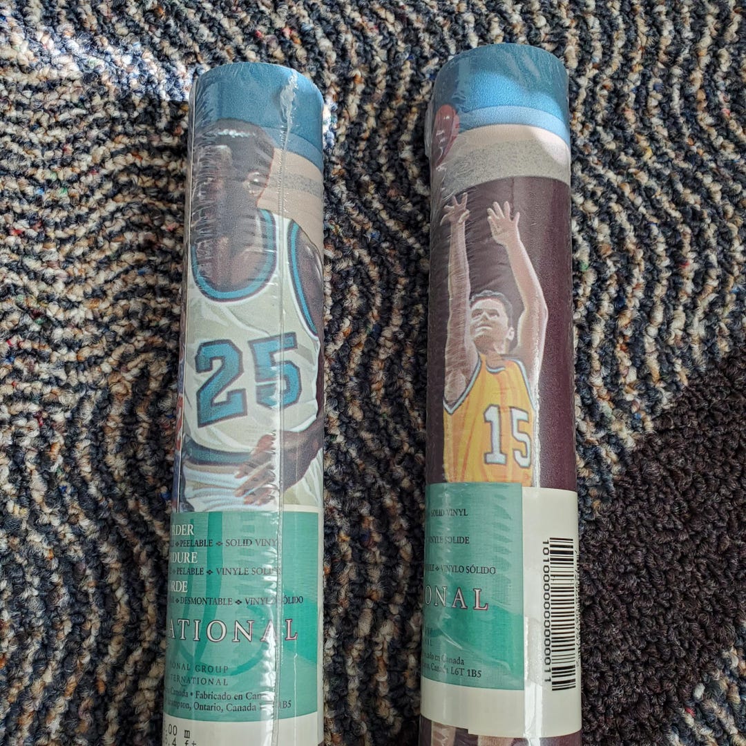 Vinyl Room Border Wallpaper Basketball Players NBA New in Packaging 16. ...