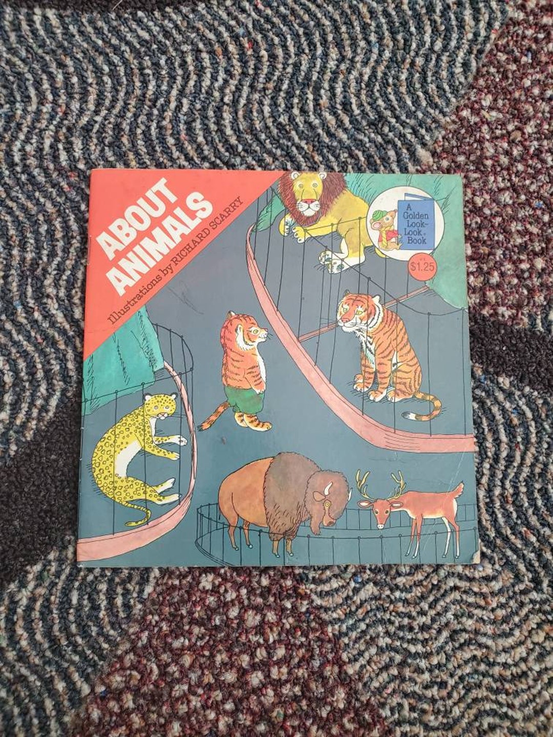 Vintage 70s Richard Scarry 'about Animals' Golden Book - Etsy