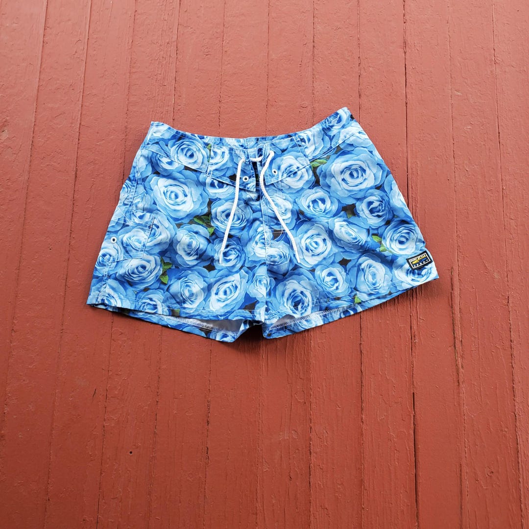 Surf Style Floral Board Shorts: Women's Small, Tie Waist - Etsy