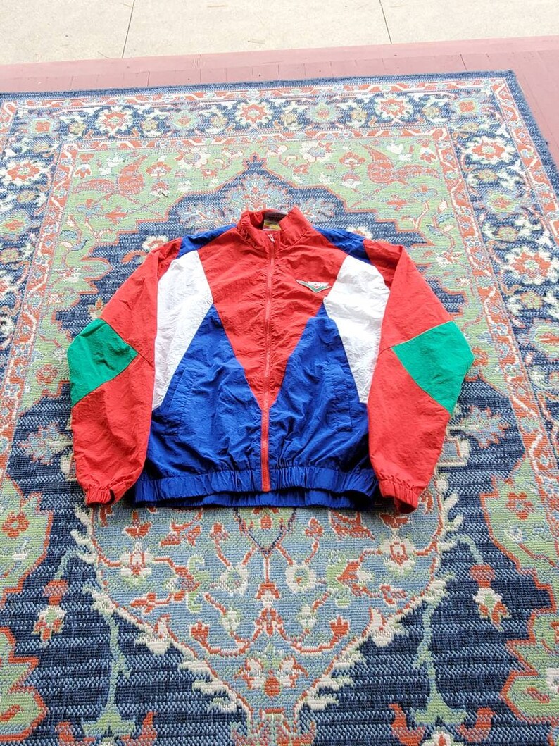 Vintage Pony Track Jacket: 90s Color Block Nylon Windbreaker (men's ...