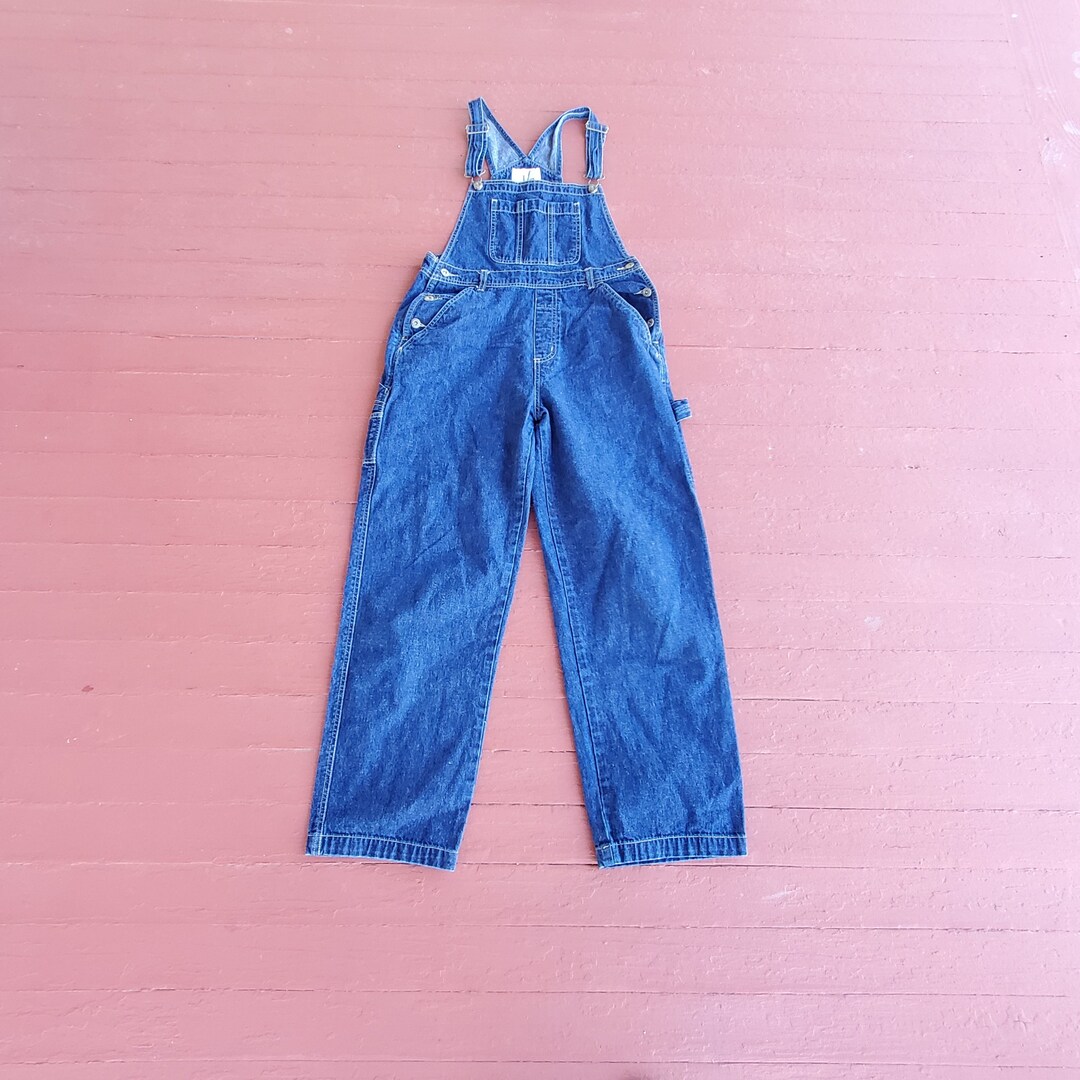 Women's Vintage Denim Bib Overalls Size Medium Highway Sport Brand ...