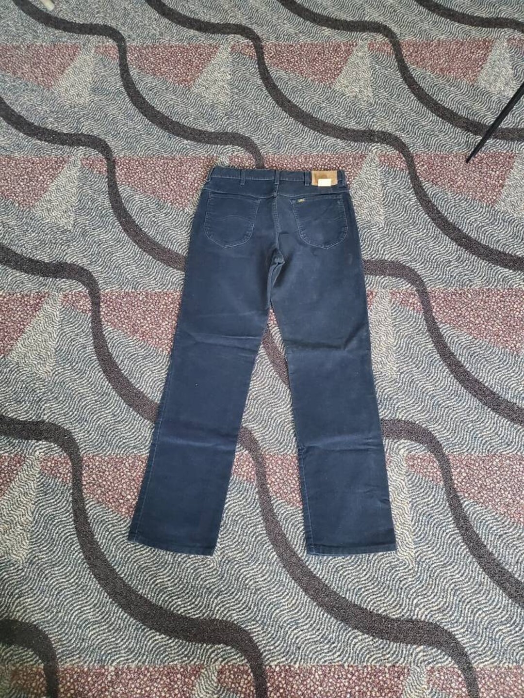 Lee Corduroys 80's Vintage Navy Blue Cords Men's Size 33/32 Straight ...