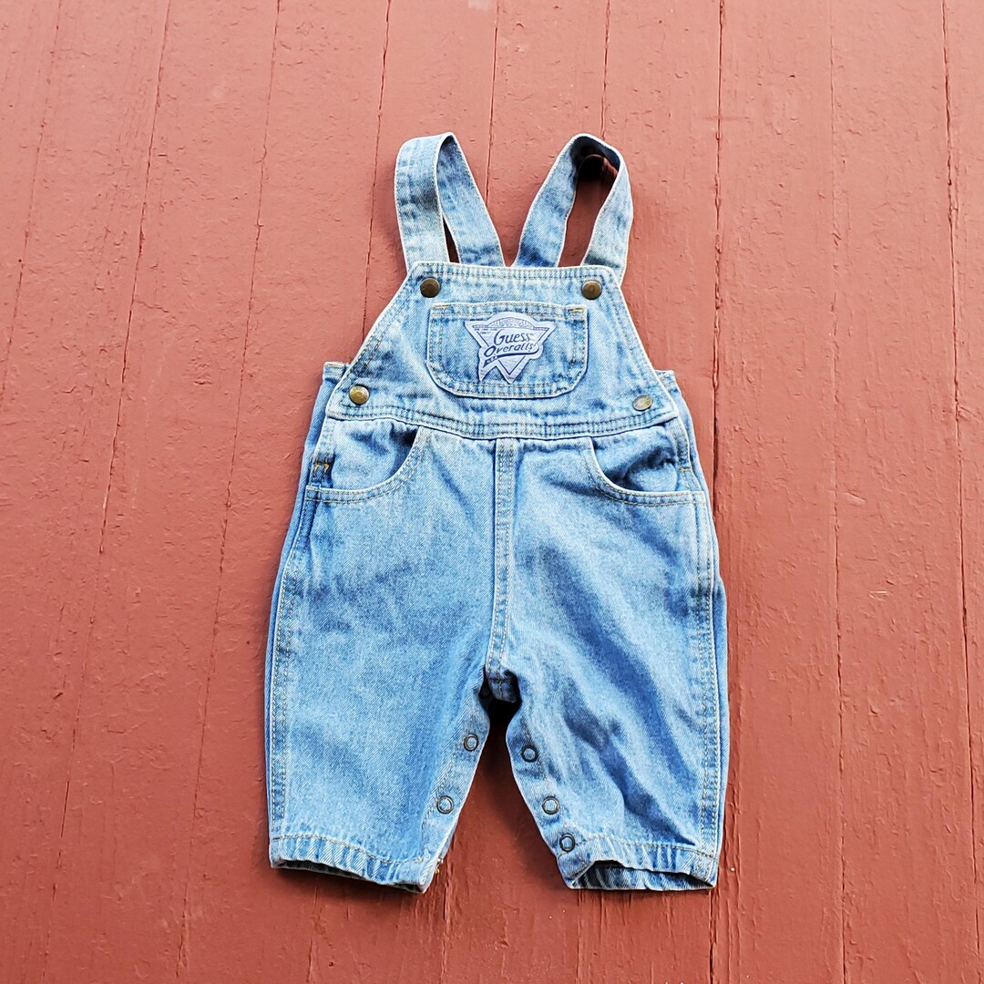 Guess Baby Denim Overalls 90s Vintage Size 3m 3 Months Snap Crotch Nice ...