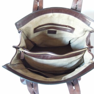 Barneys New York Taste Luxury Humor HUGE Leather Satchel Day Bag Work ...