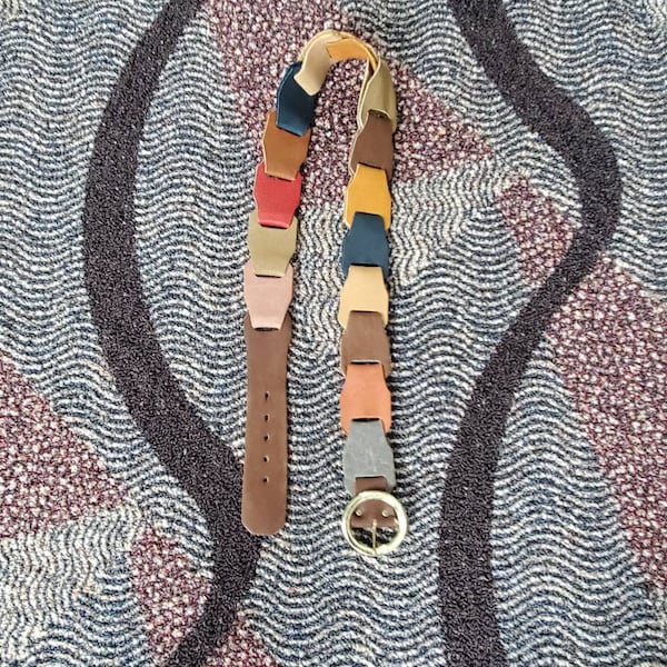 Leather Link Belt - Etsy