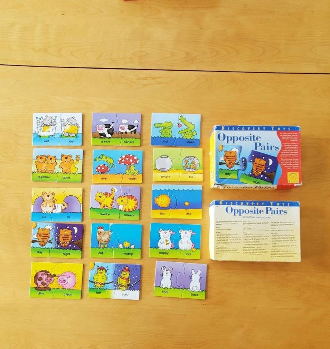 Vintage Discovery Toys Puzzle: Opposite Pairs Matching Game - Etsy