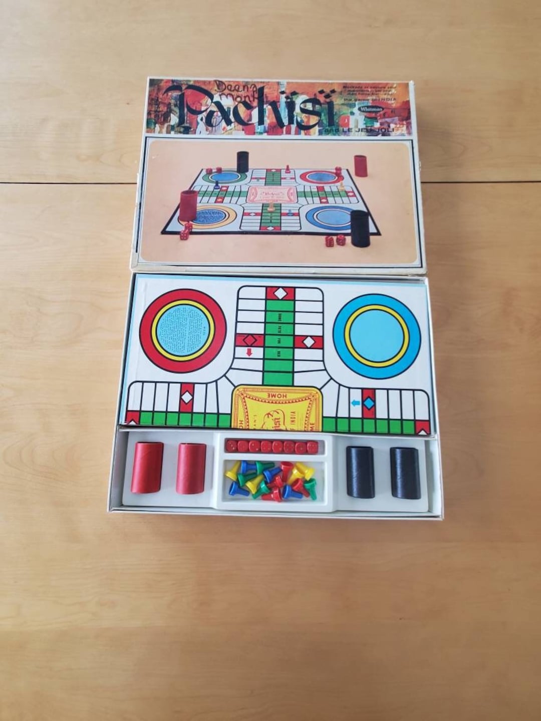 Pachisi the Game of India Vintage 1963 Two Games in One Le Jeu Joli ...