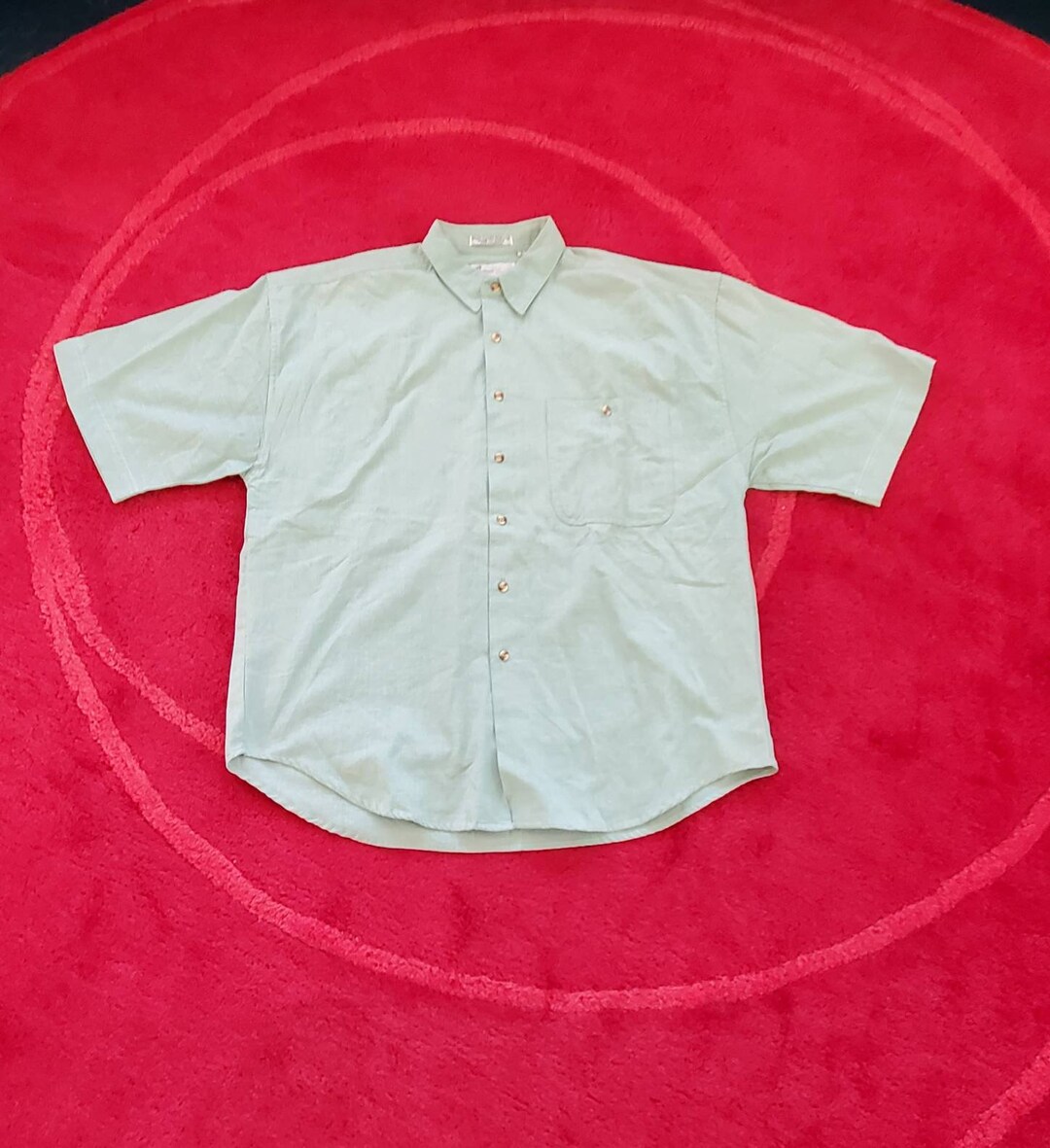 Sage Green Goouch Oversized Cotton Oxford Single Needle Tailoring Made ...