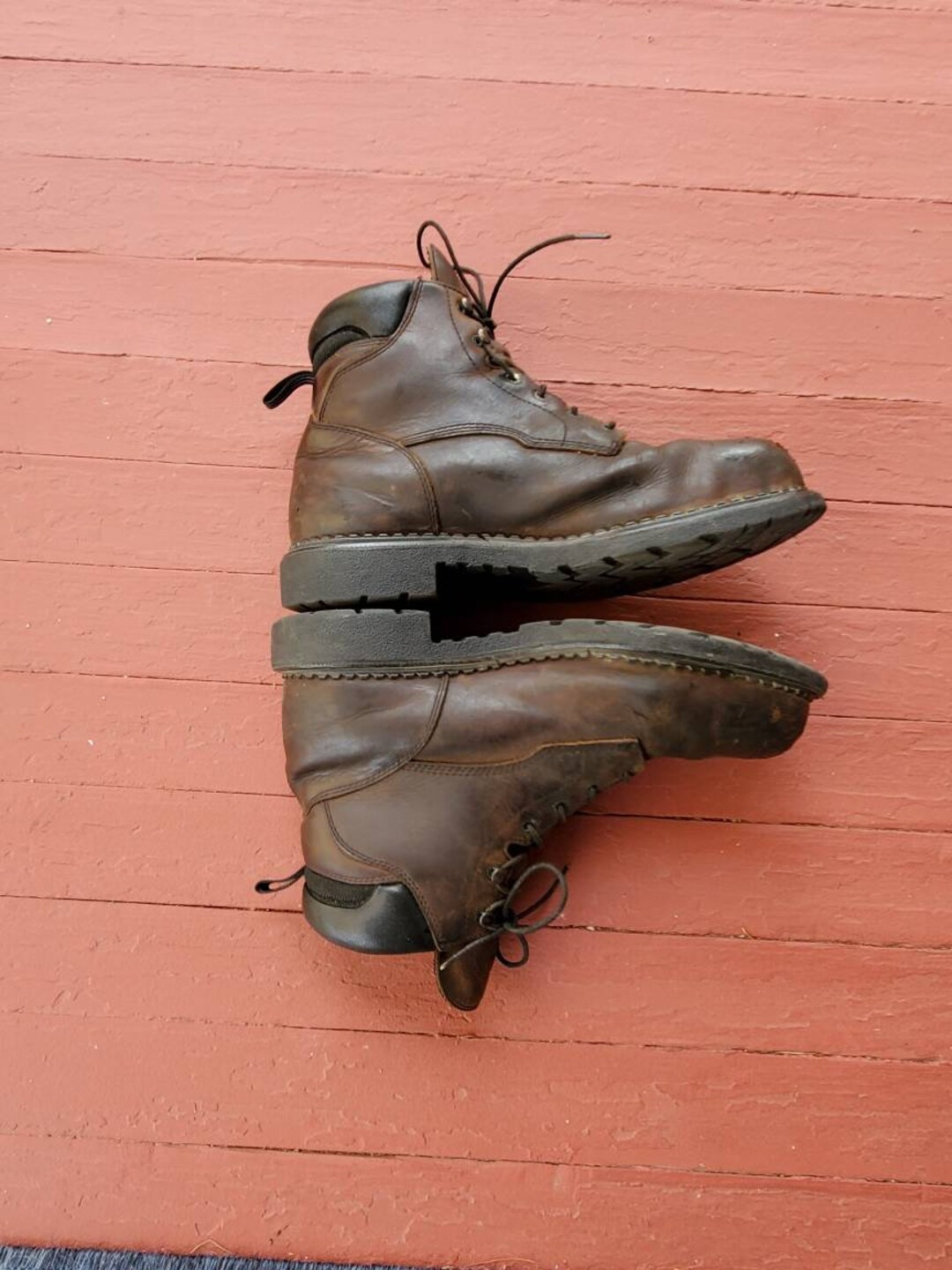 Red Wing 8" Work Boots Steel Toe Waterproof Brown Leather Men's Size 13 ...