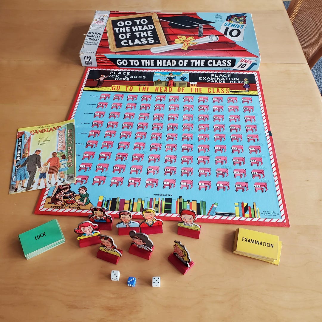 Go to the Head of the Class Board Game Milton Bradley Series 10 Vintage ...