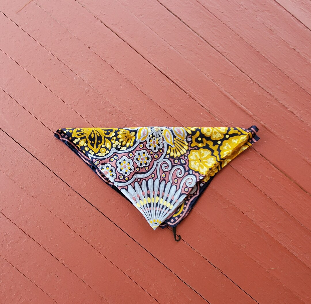 Made in Italy Silk Scarf 100% Pure Silk Beautiful Floral Pattern Nice ...