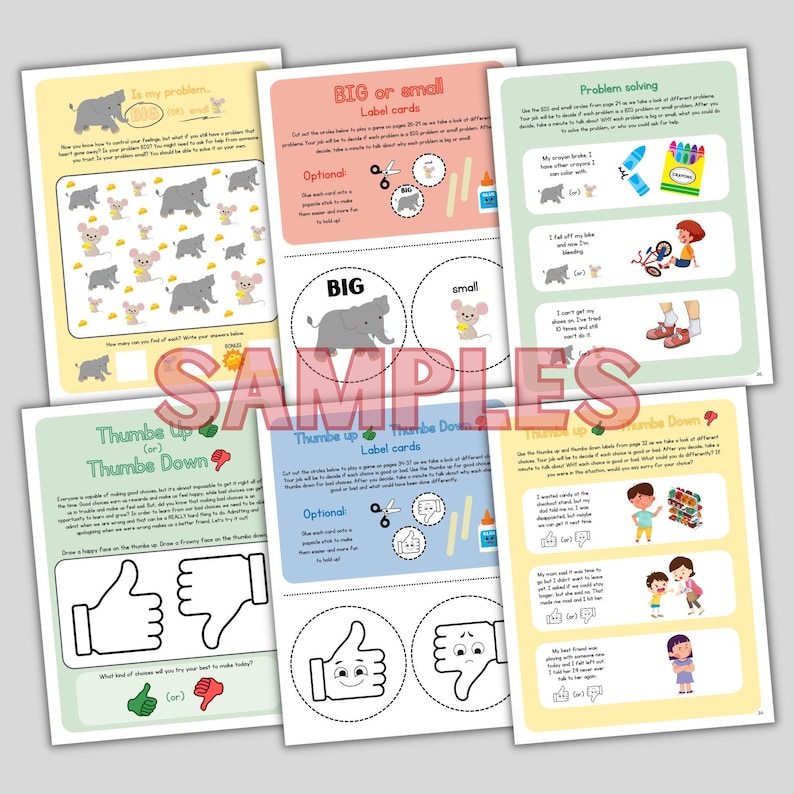 PRINTABLE Social Emotional Activity Book for Early Learners - Etsy