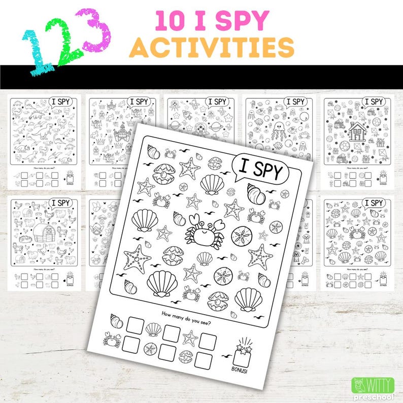 Printable I Spy Math Activities - Etsy