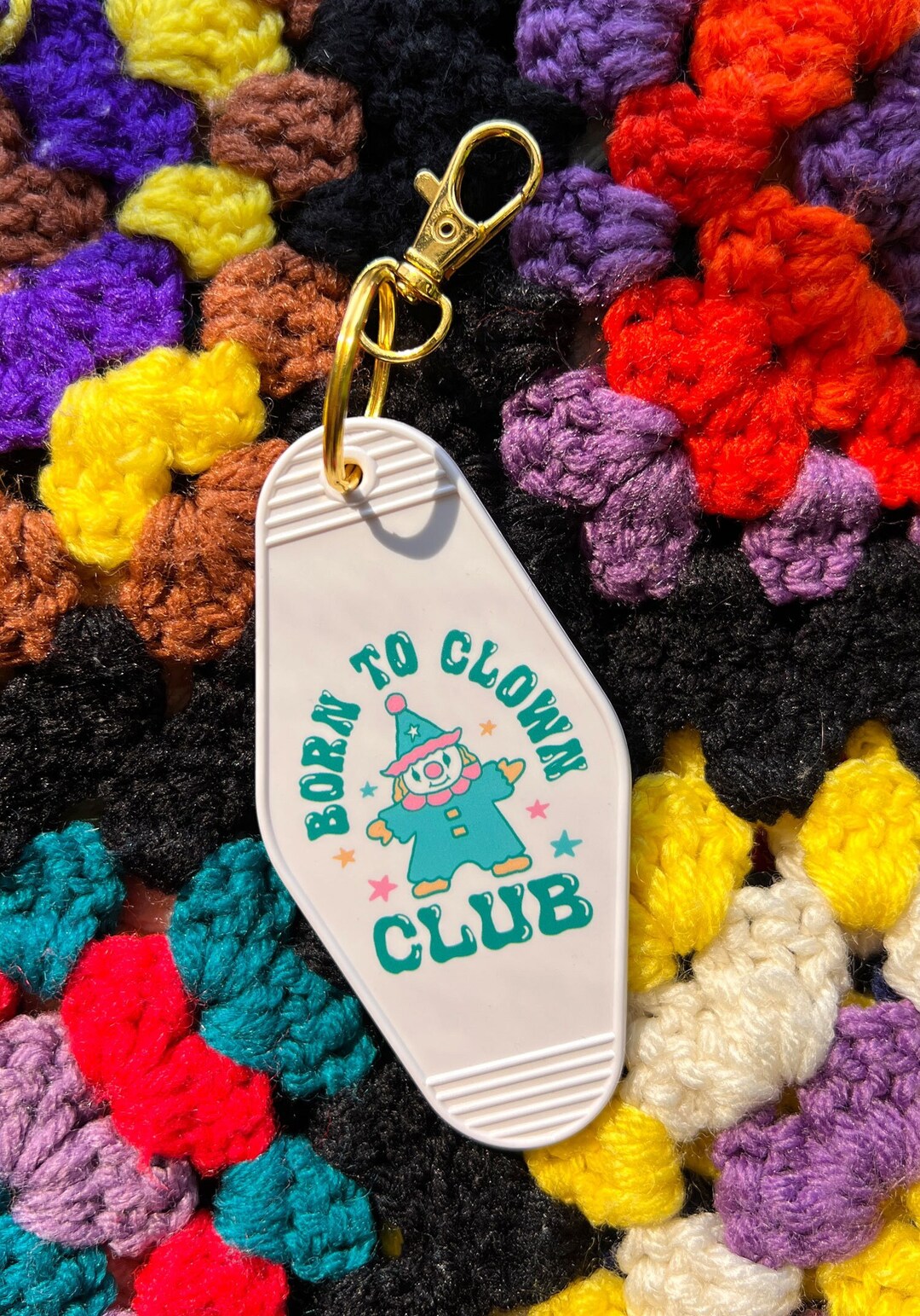 Born to Clown Motel Keychain, Clown Key Chain, Gen Z Gift, Funny ...