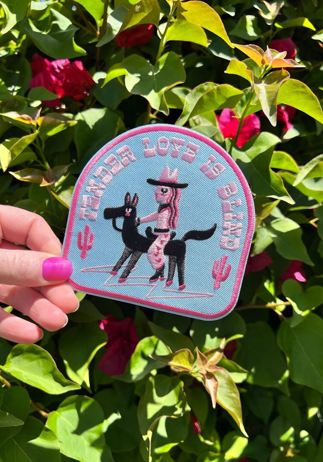 Tender Love is Blind Embroidered Patch, Cowgirl Patches, Gen Z Gifts, Western Patches, Cowgirl ...