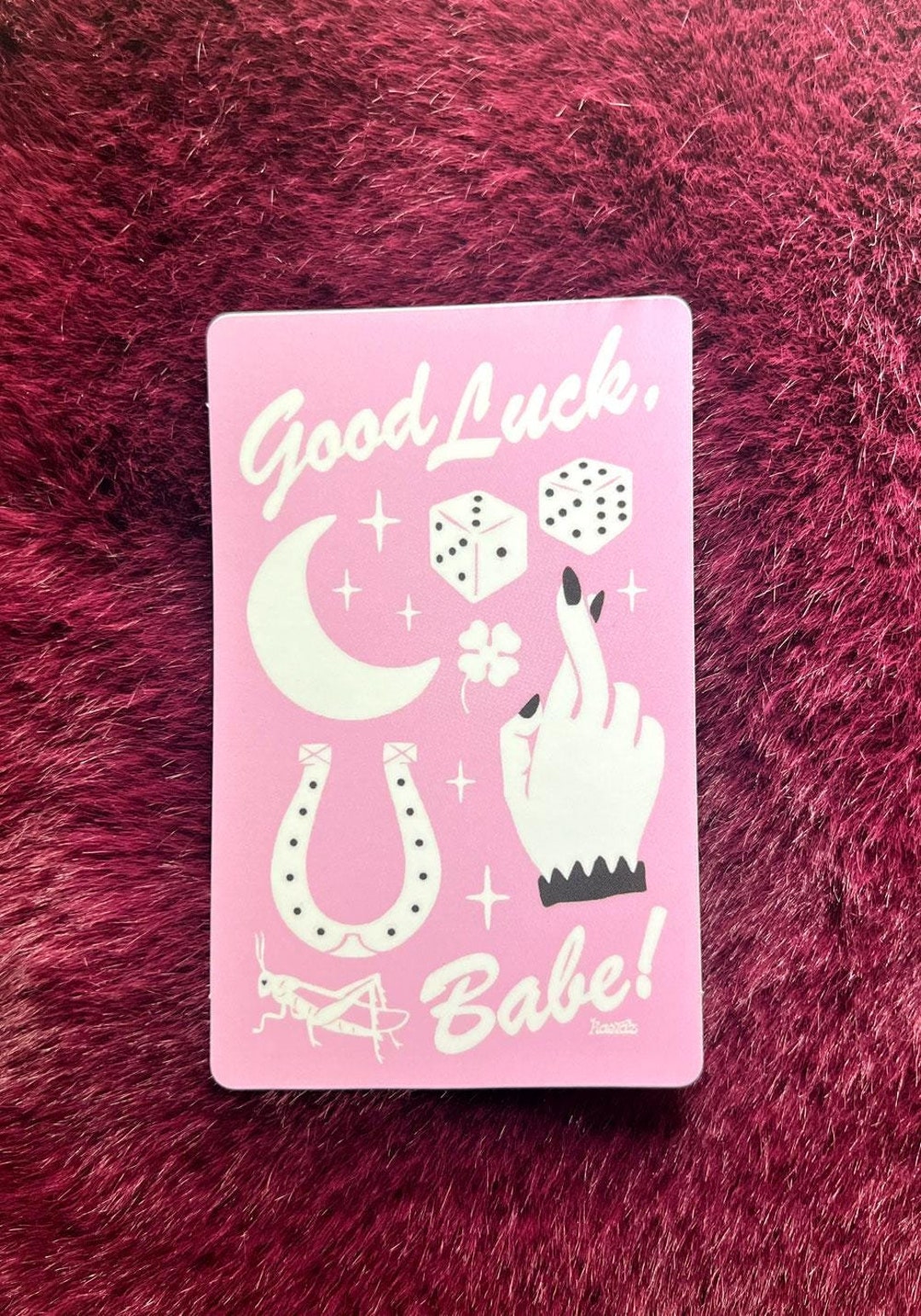 Good Luck Babe Sticker, Cute Stickers for Laptop, Aesthetic Stickers ...