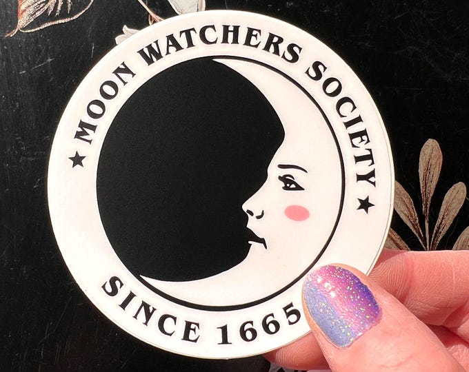 Moon Watchers Sticker, Moon Sticker Car, Moon Sticker Packs, Witchy ...