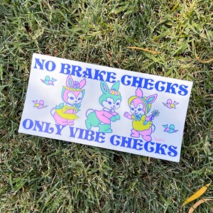 Only Vibe Checks Bumper Sticker, Gen Z Bumper Stickers, Gen Z Sticker ...