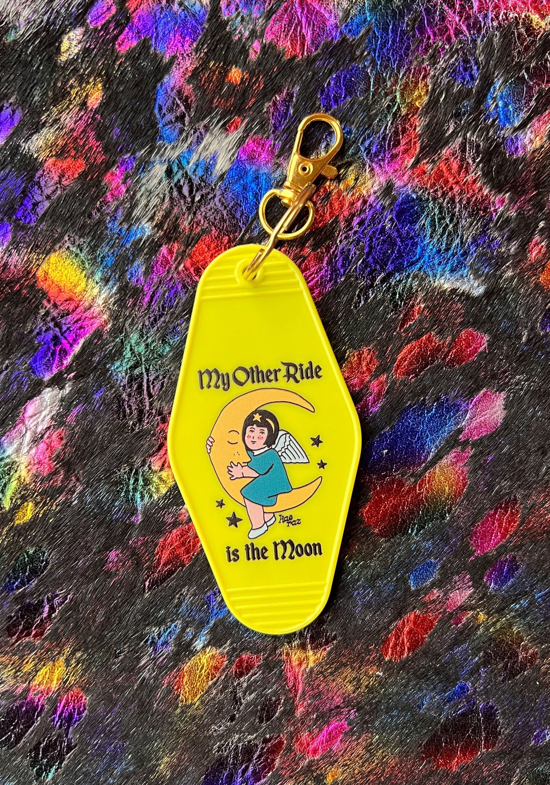 My Other Ride is the Moon Keychain, Witchy Keychain, Gen Z Gift, Funny ...