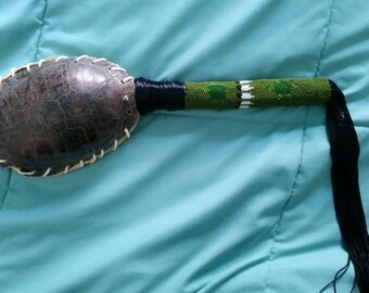 Turtle Shell Rattle Peyote Stick - Handcrafted Peyote Sticks ...