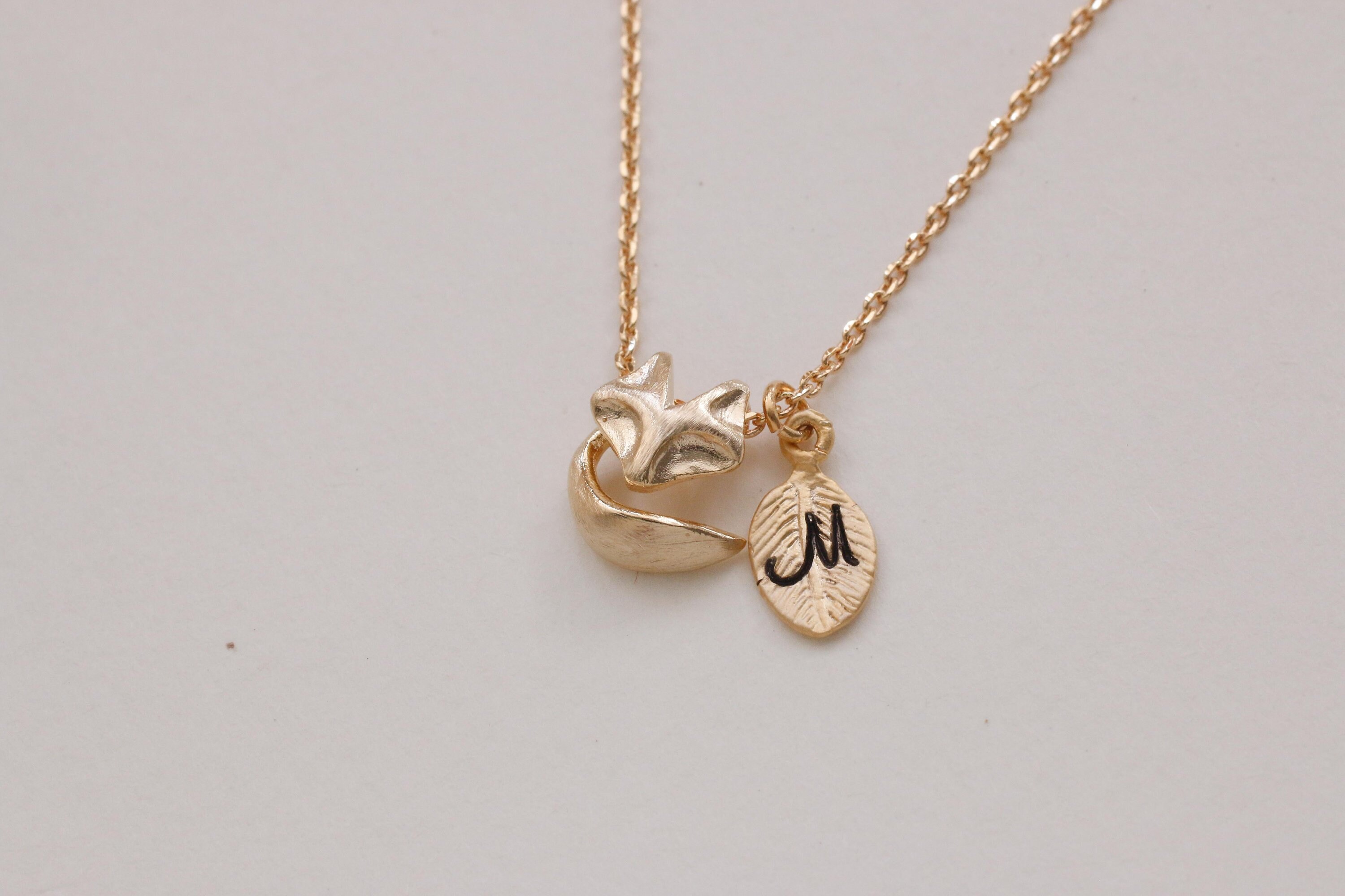 Fox Necklace. Fox Jewelry. Custom Necklace. Personalized | Etsy