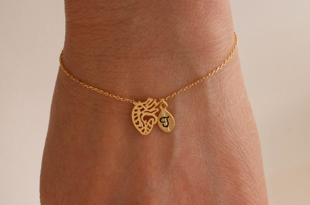 Anatomical Heart Bracelet. Anatomical Heart Necklace. Heart Jewelry ...