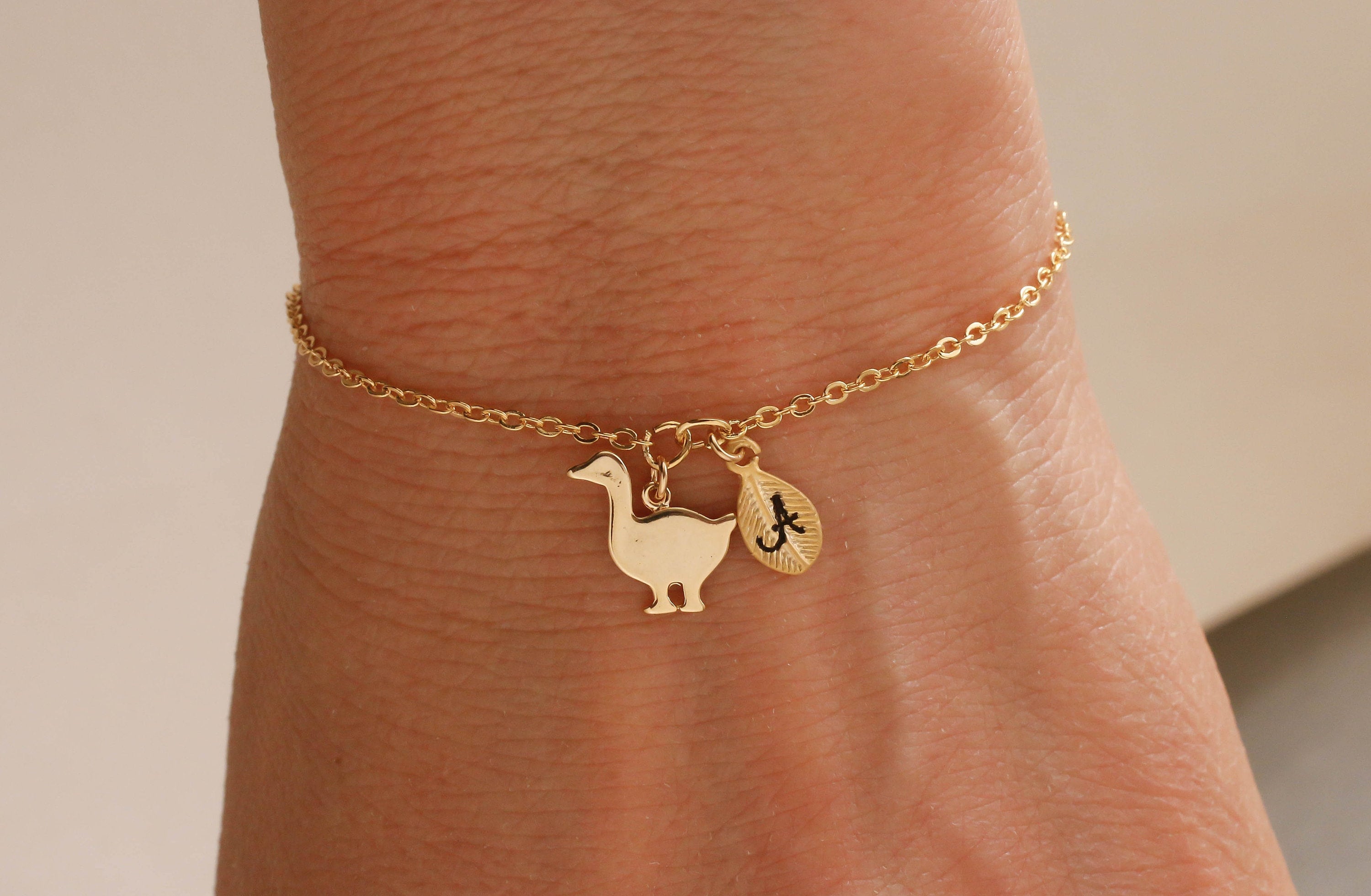 Duck bracelet. duck necklace. duck jewelry. personalized | Etsy