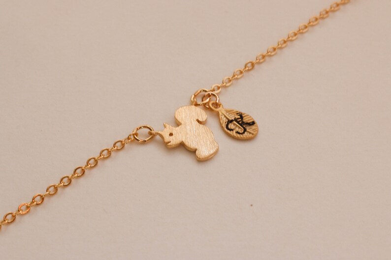 Gold Squirrel Bracelet. Squirrel Necklace. Squirrel Jewelry. - Etsy