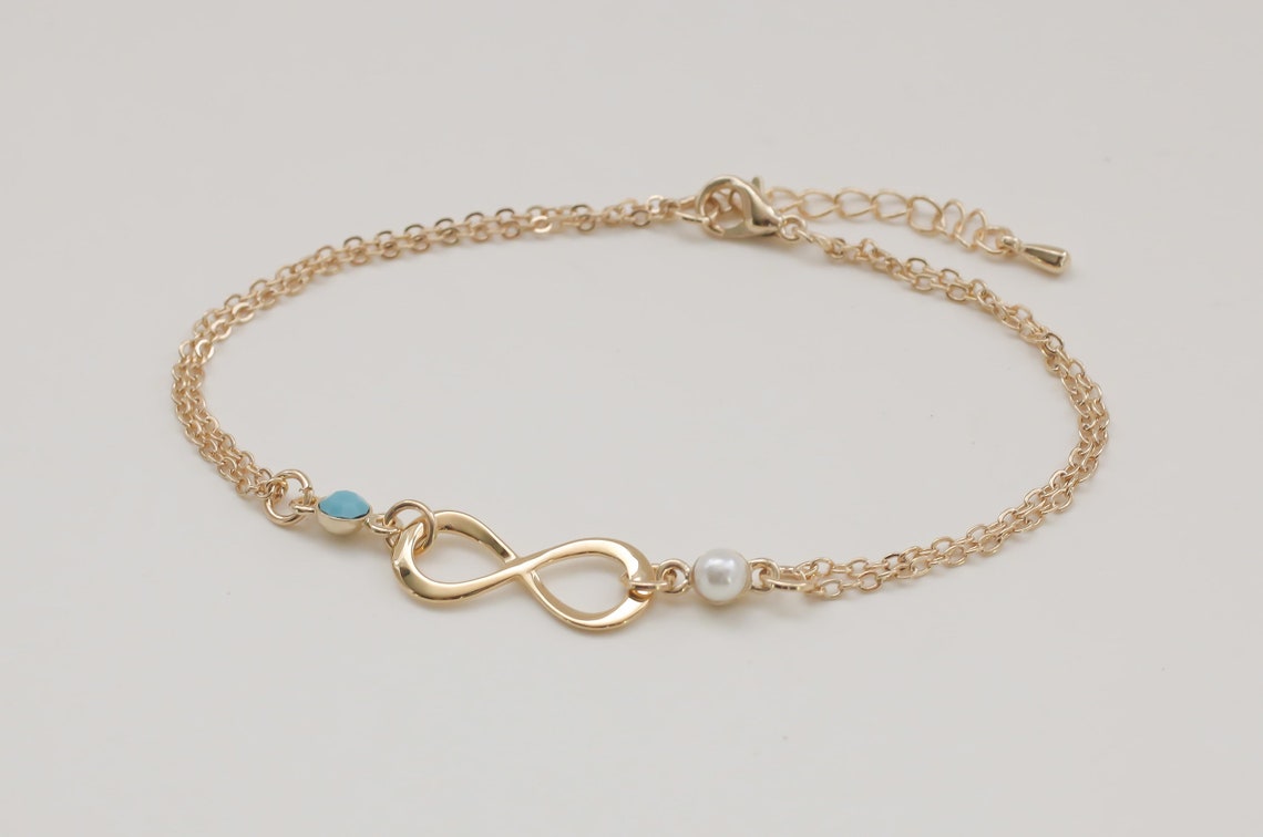 Infinity Birthstone Bracelet. Infinity Jewelry. Custom - Etsy