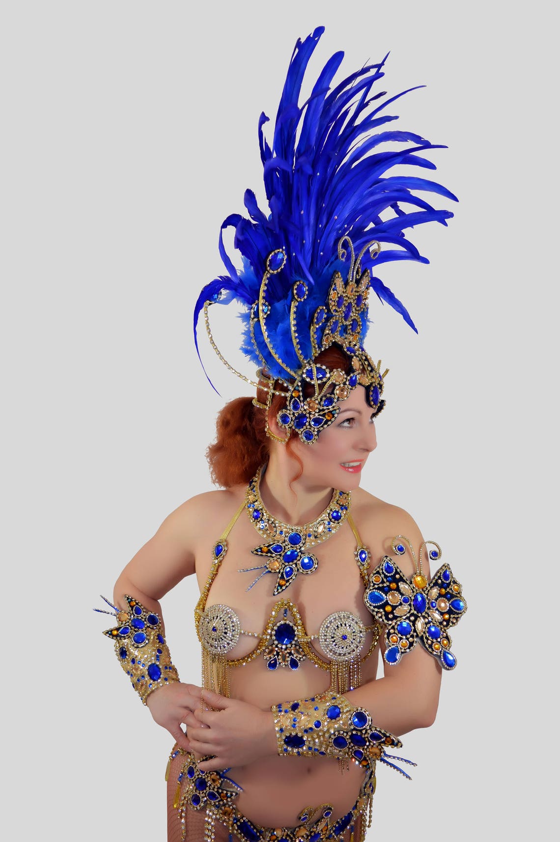 Blue Butterfly Brazilian Rio Carnival SAMBA Dance COSTUME Bikini/show ...