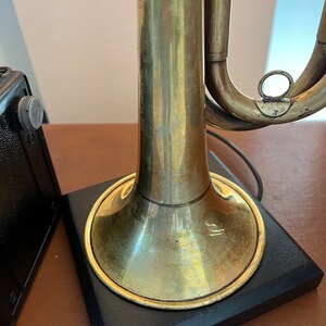 Repurposed Brass Toned Boy Scouts Bugle Table Lamp With an Edison ...