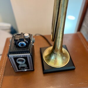 Repurposed Brass Toned Boy Scouts Bugle Table Lamp With an Edison ...